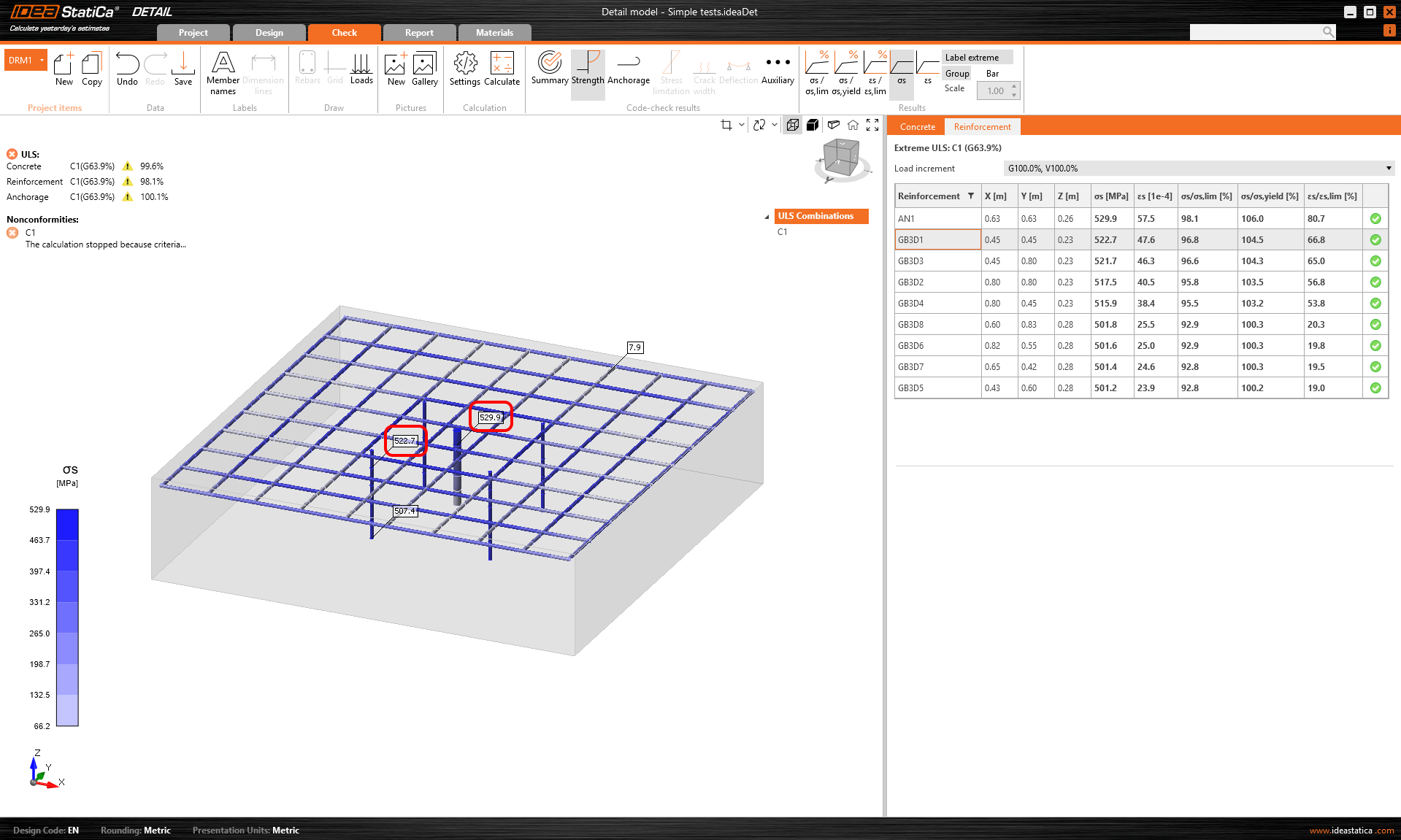 Comparison of concrete cone failure according to EN 1994-2 and 3D CSFM | IDEA StatiCa